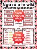 Maori Days of the week Flash Cards / Charts Woodward Languages